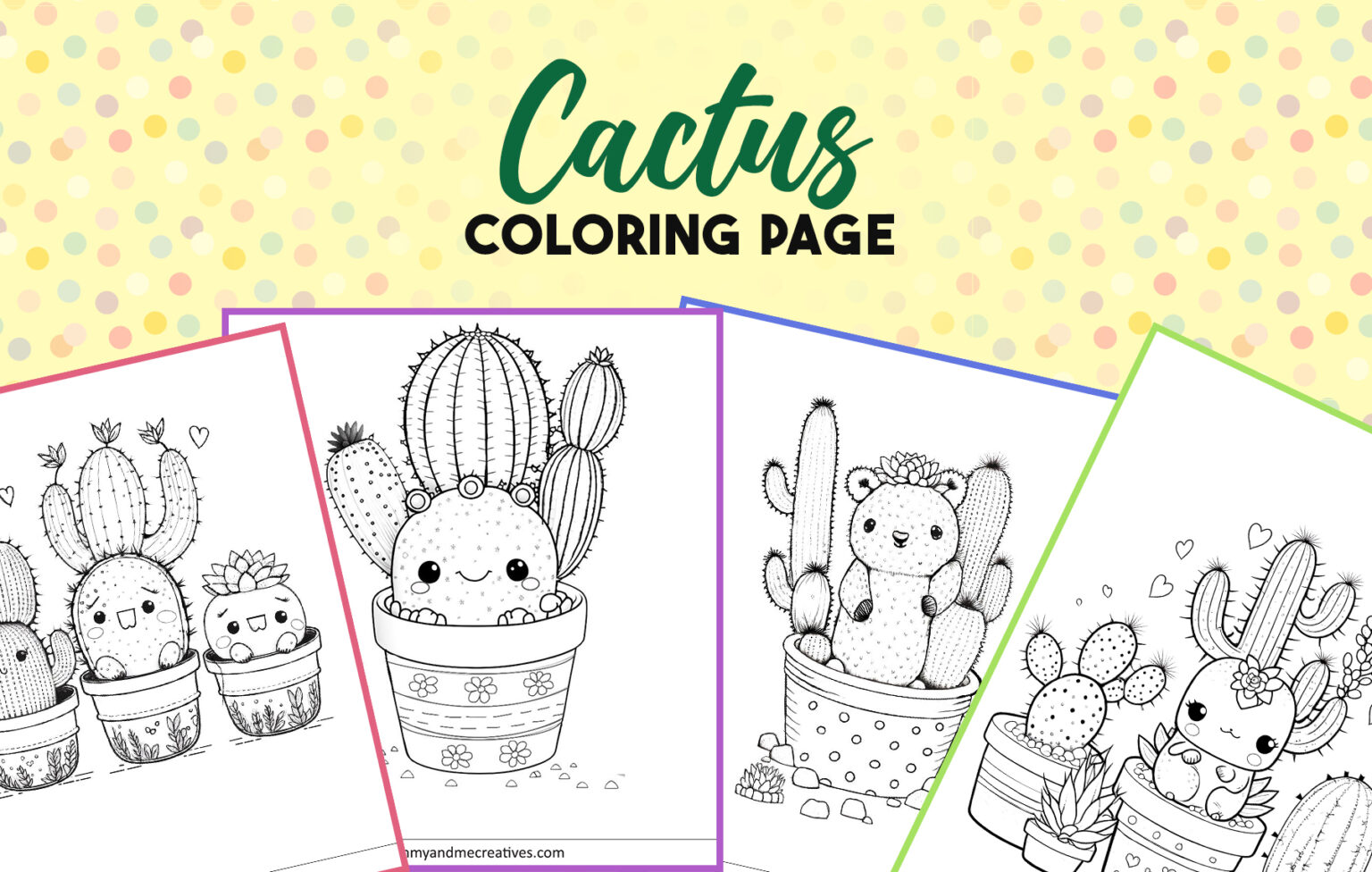 Cute 10 Cactus Coloring Pages - mommyandmecreatives
