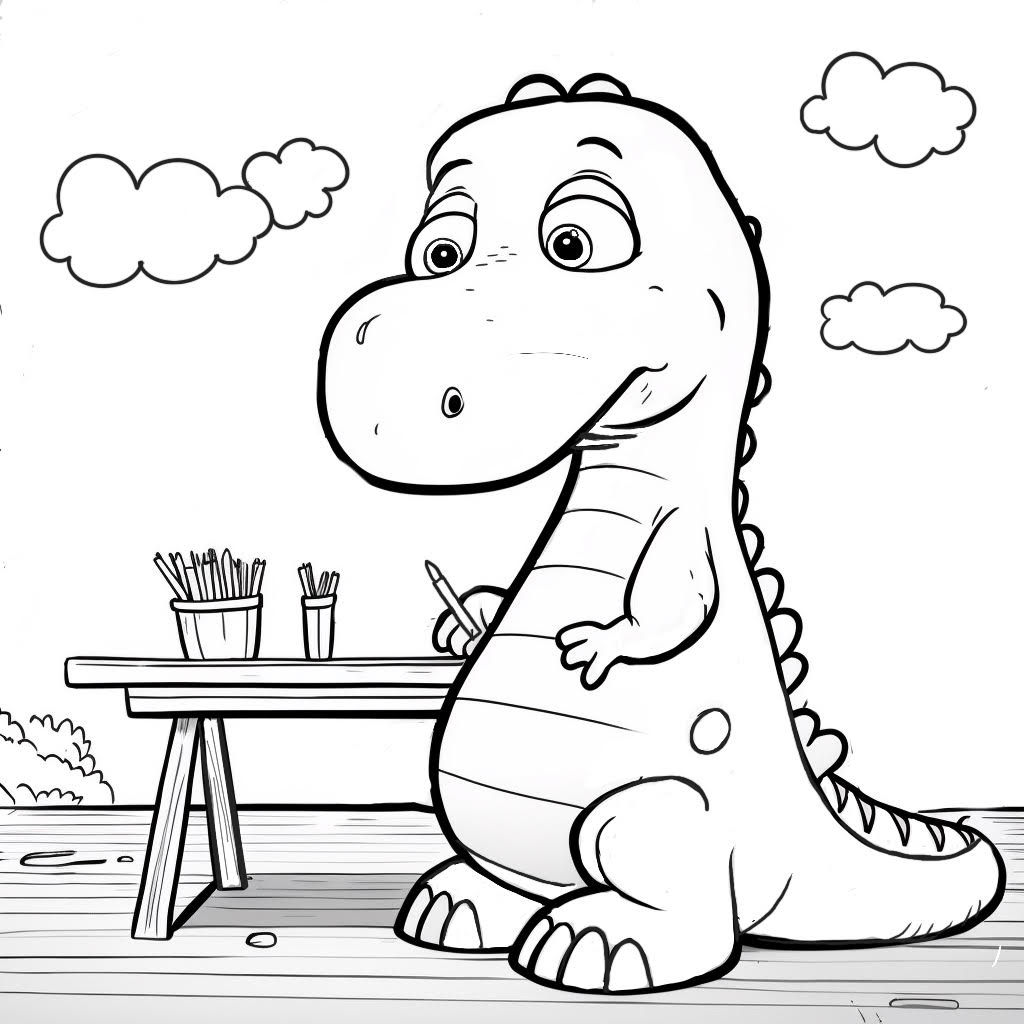 Roaring Fun: 5 Dinosaur Coloring Pages for Kids! - mommyandmecreatives