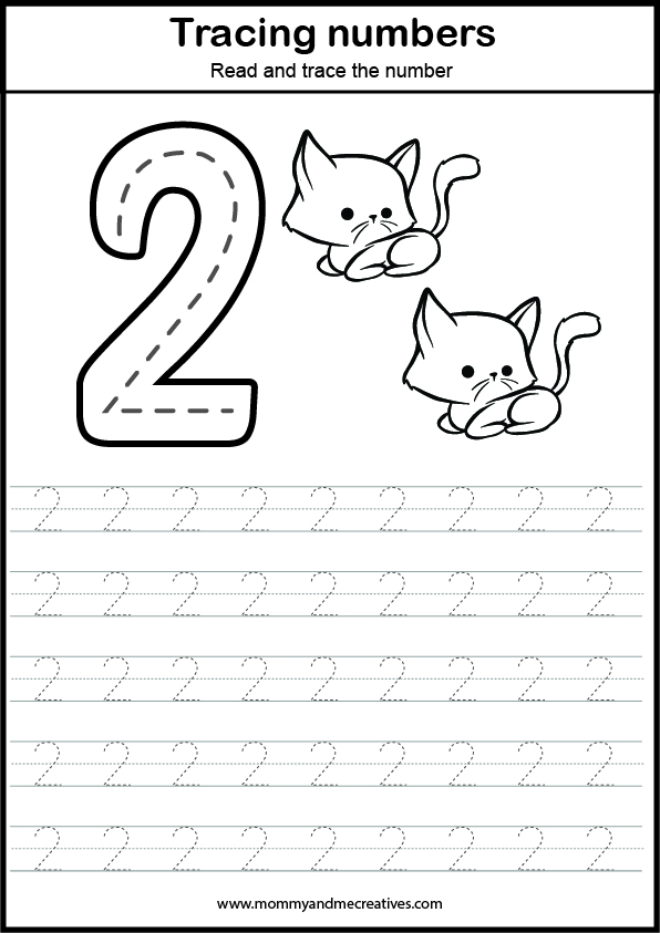 1 to 10 Easy number tracing sheets - mommyandmecreatives