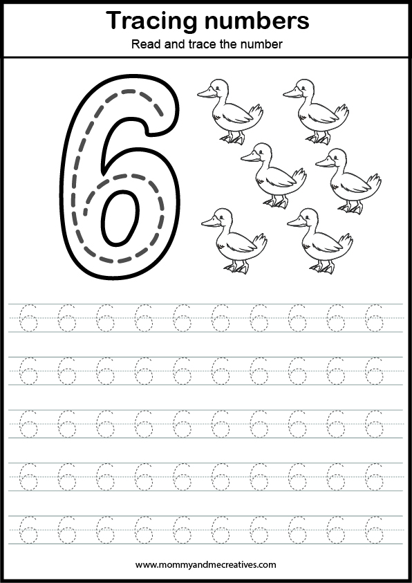 1 to 10 Easy number tracing sheets - mommyandmecreatives